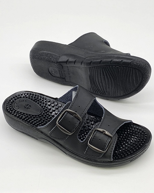 Klapki fakiri damskie Comfooty Nadia czarne, G-H-J tęgość regulowana ...